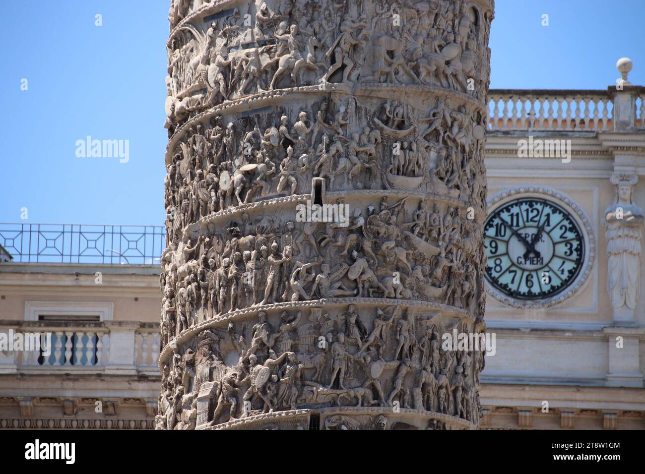 Column of Marcus Aurelius, Ancient Rome Historic Center, Rome, Italy ...