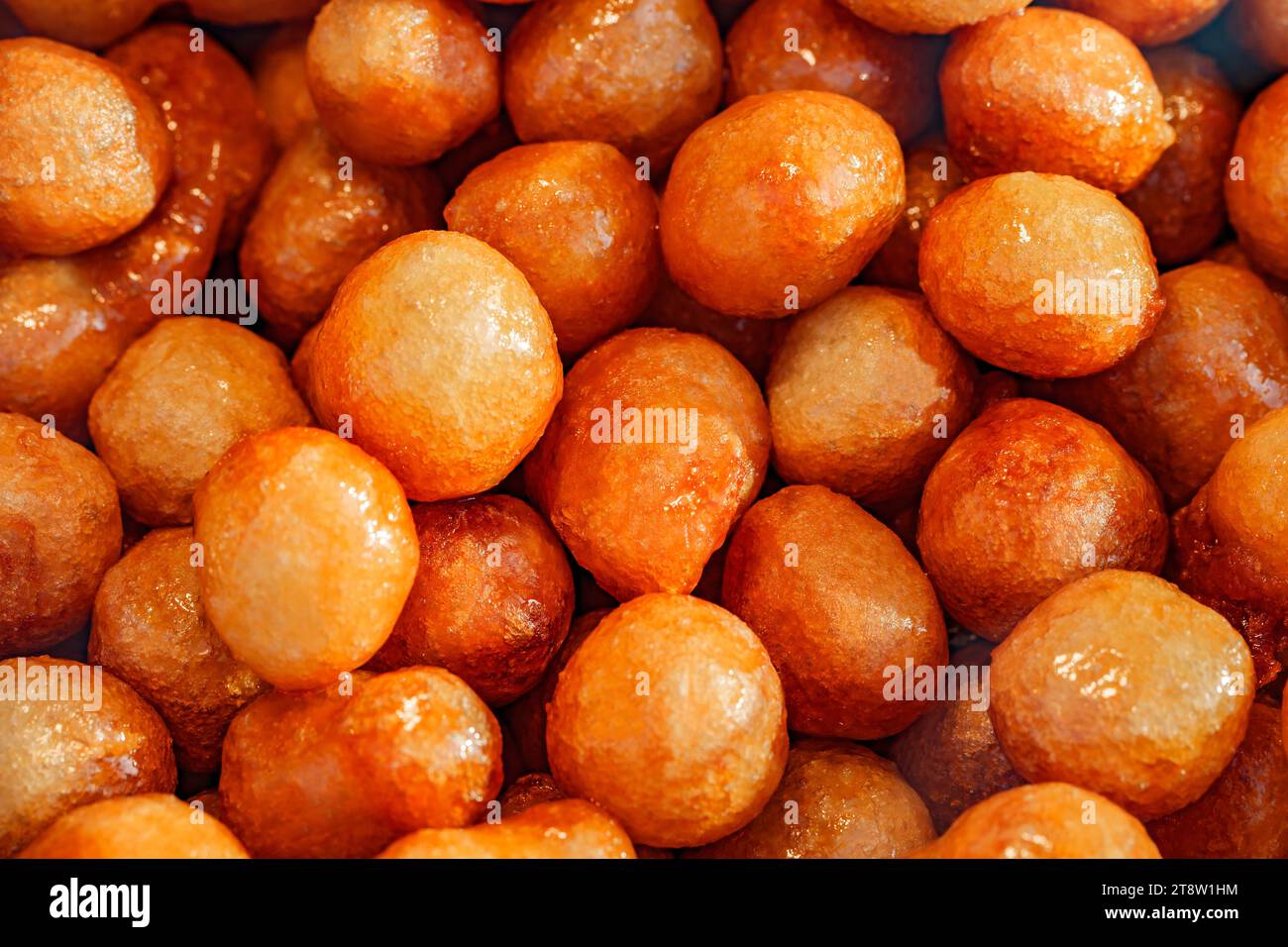 Locma, a Turkish dessert dish made of balls in sweet syrup Stock Photo ...