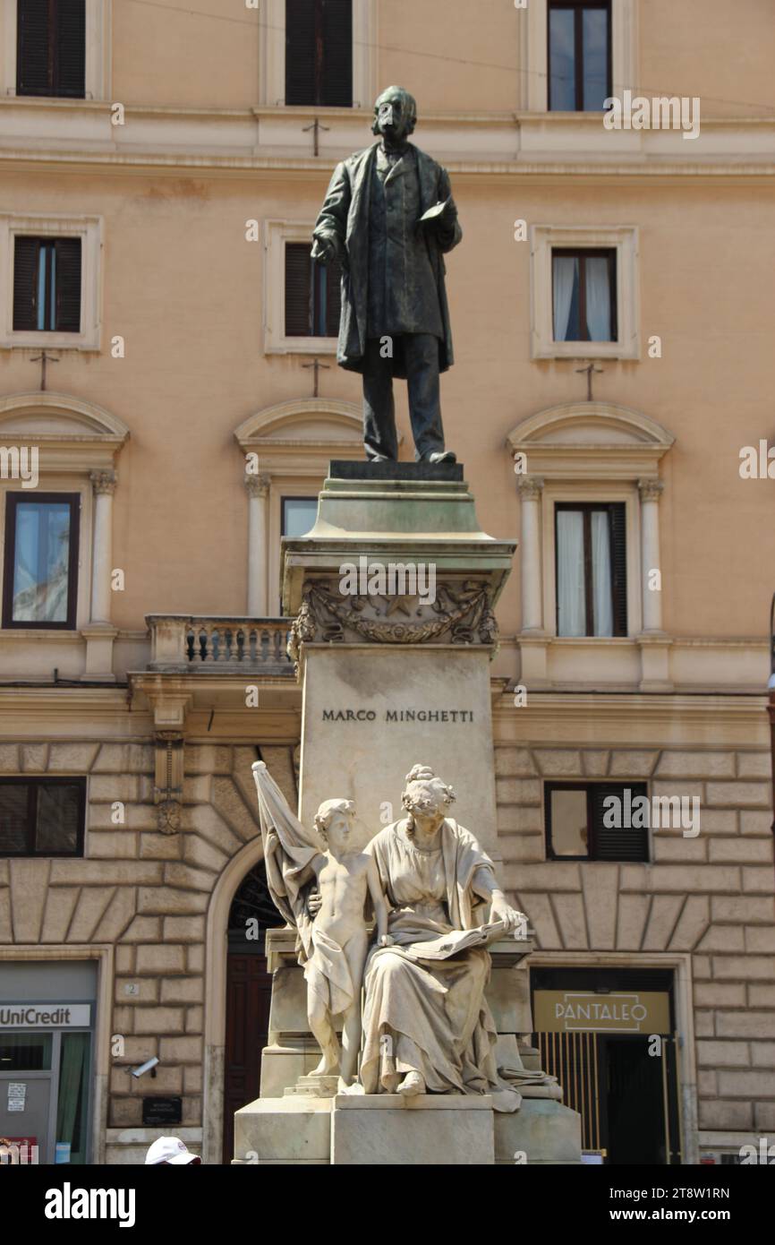 Statue of Marco Minghetti, Ancient Rome Historic Center, Rome, Italy ...