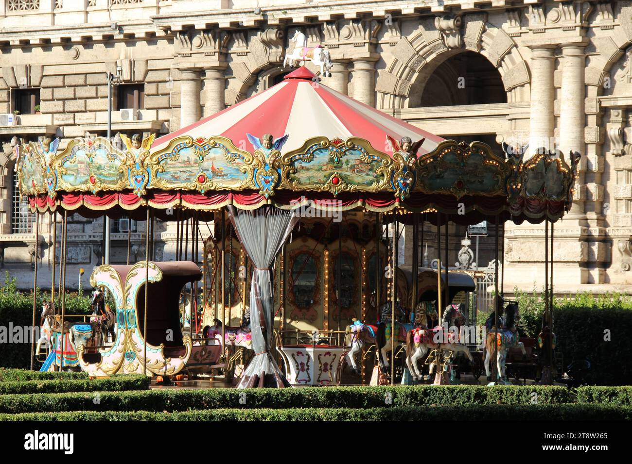 Roman Carousel, Ancient Rome Historic Center, Rome, Italy Stock Photo ...