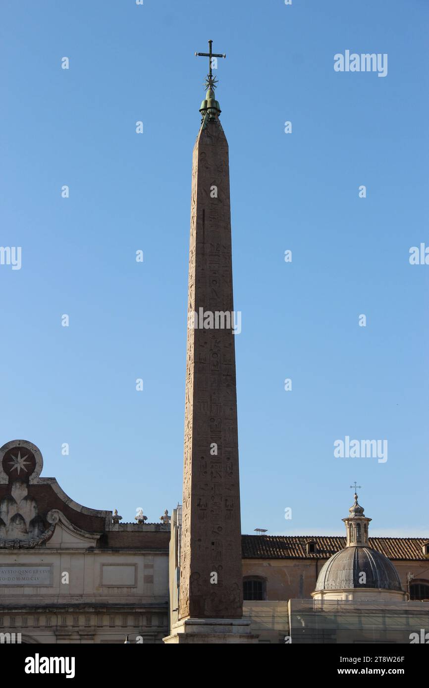 Piazza del Popolo: Egyptian Obelisk of Ramesses II from Heliopolis ...