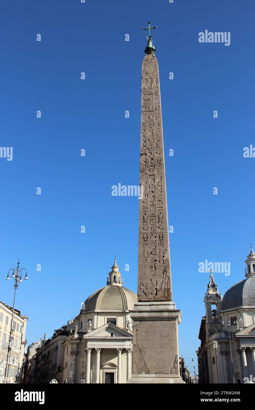 Piazza del Popolo: Egyptian Obelisk of Ramesses II from Heliopolis ...