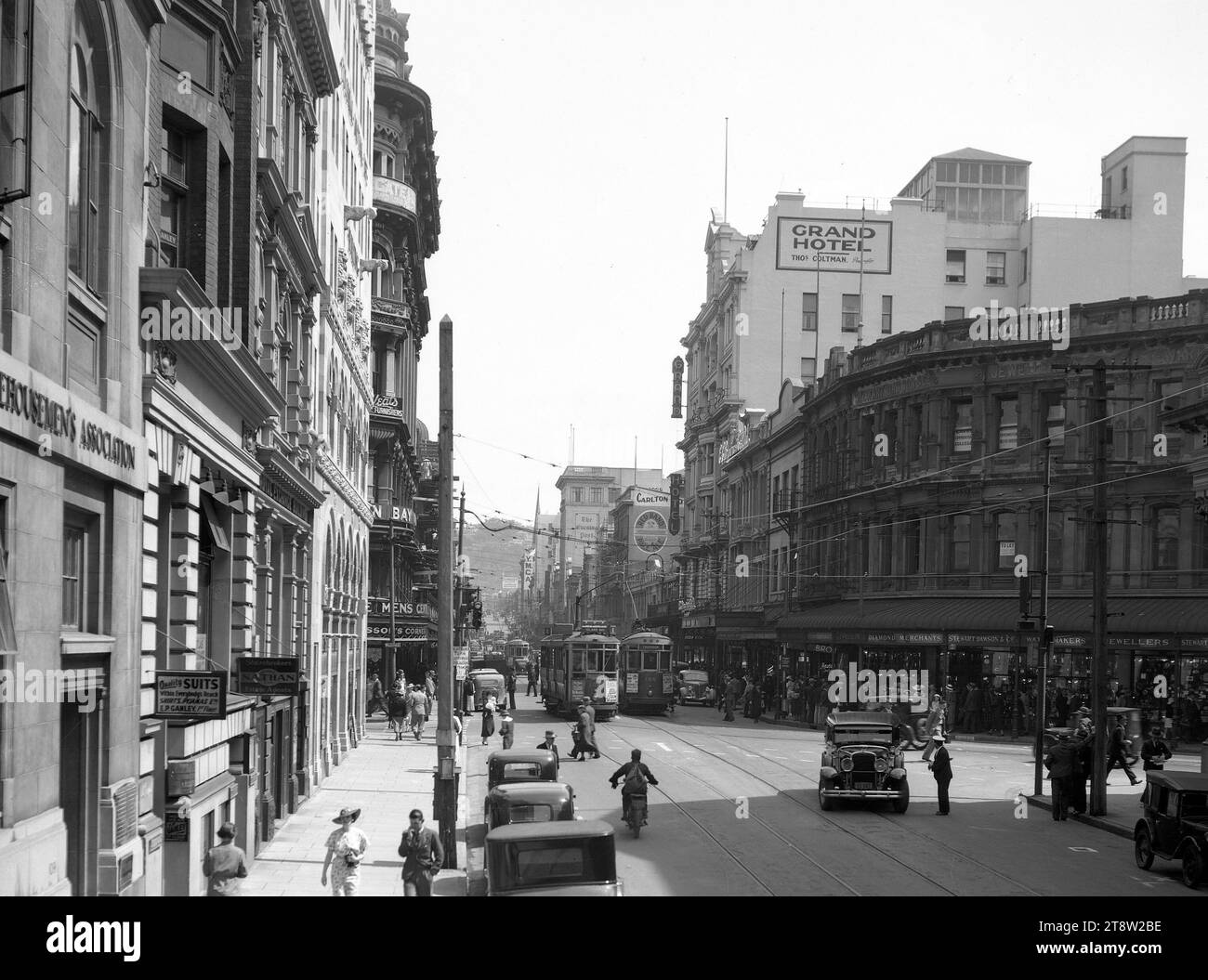 Willis Street, Wellington, New Zealand, ca 1940 Stock Photo - Alamy