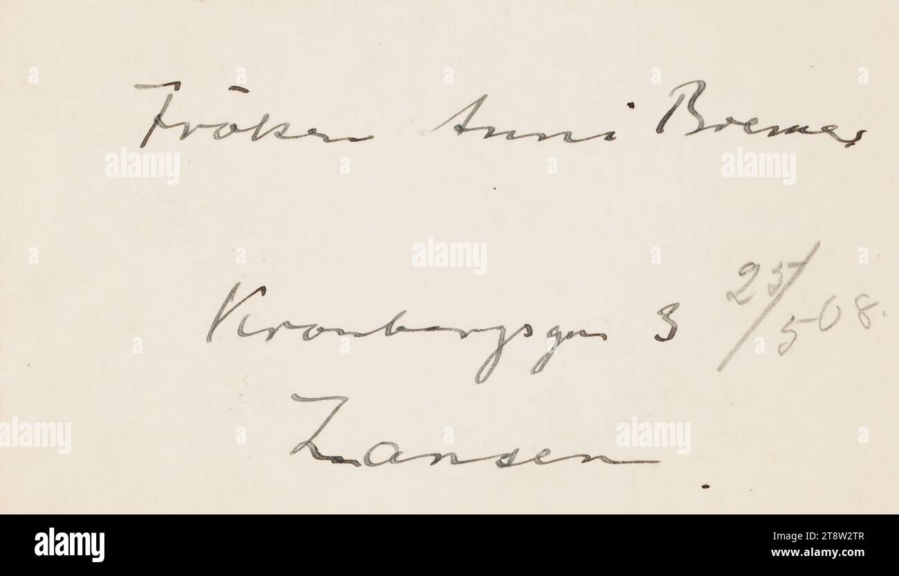 Outgoing letters, Hugo Simberg to his wife Anni Simberg (née Bremer ...