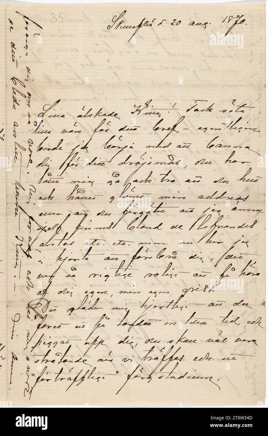 35. Anna Nordlander's letter to Kerstin Cardon, Skellefteå 20 August ...
