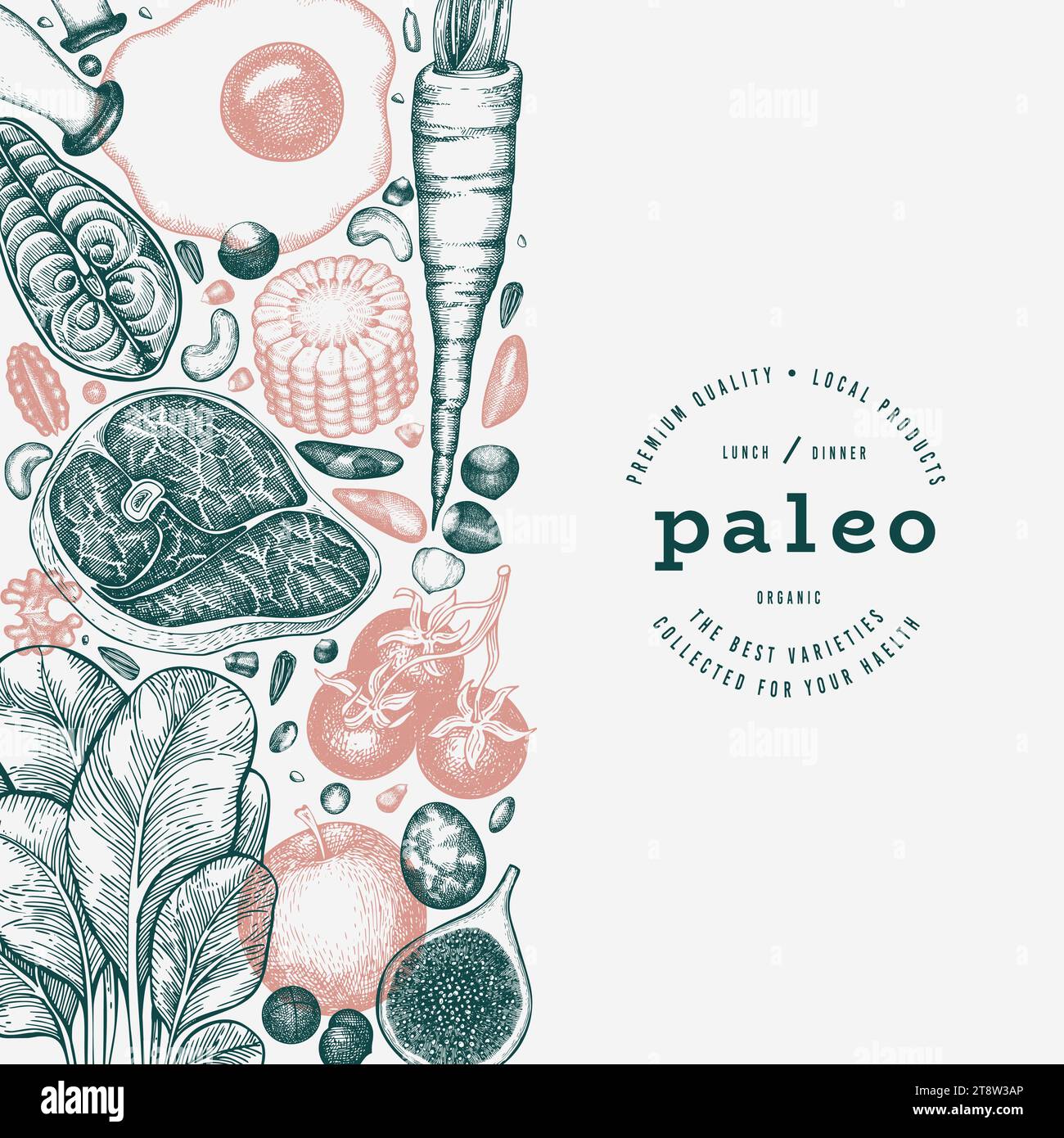Paleolithic diet Stock Vector Images - Alamy