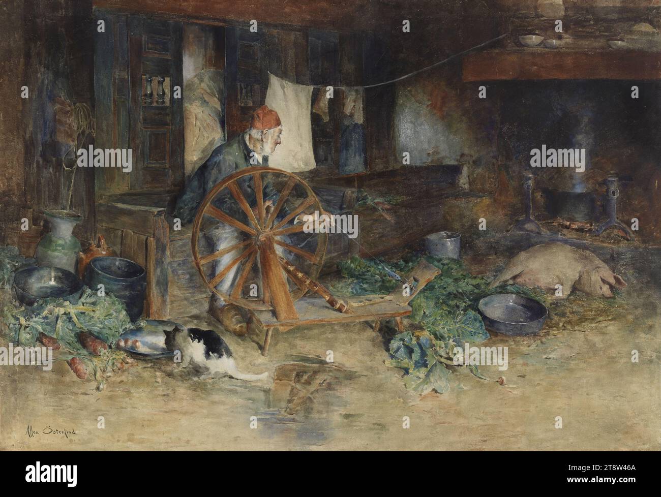 Old man threading yarn hi-res stock photography and images - Alamy