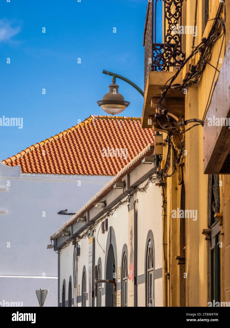 Old town area of Portimao in the Faro District of the Algarve in ...