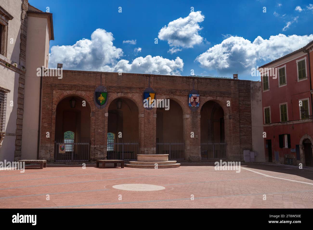 Historic buildings of Acquasparta, Terni province, Umbria, Italy Stock ...