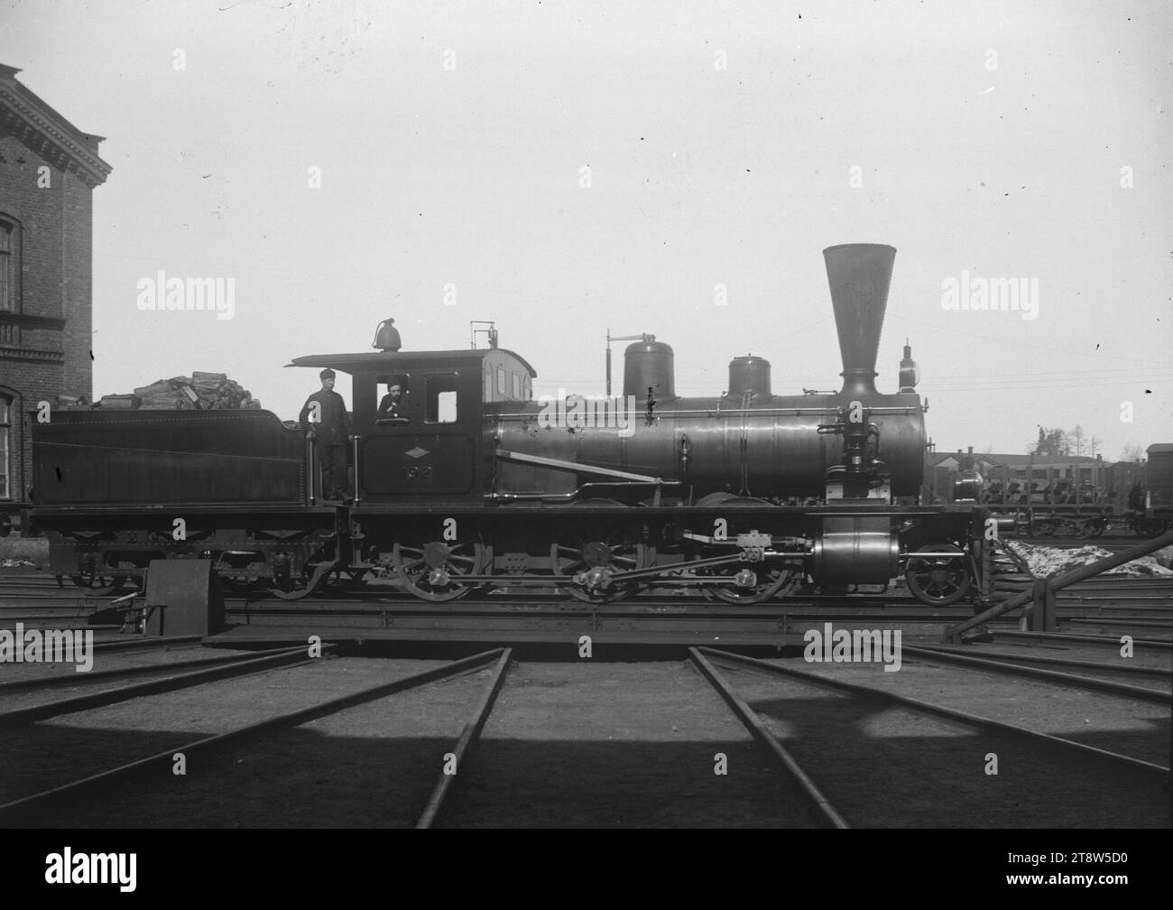 Hugo Simberg, 24.6.1873, Hamina, 12.7.1917, Ähtäri, Steam locomotive at ...