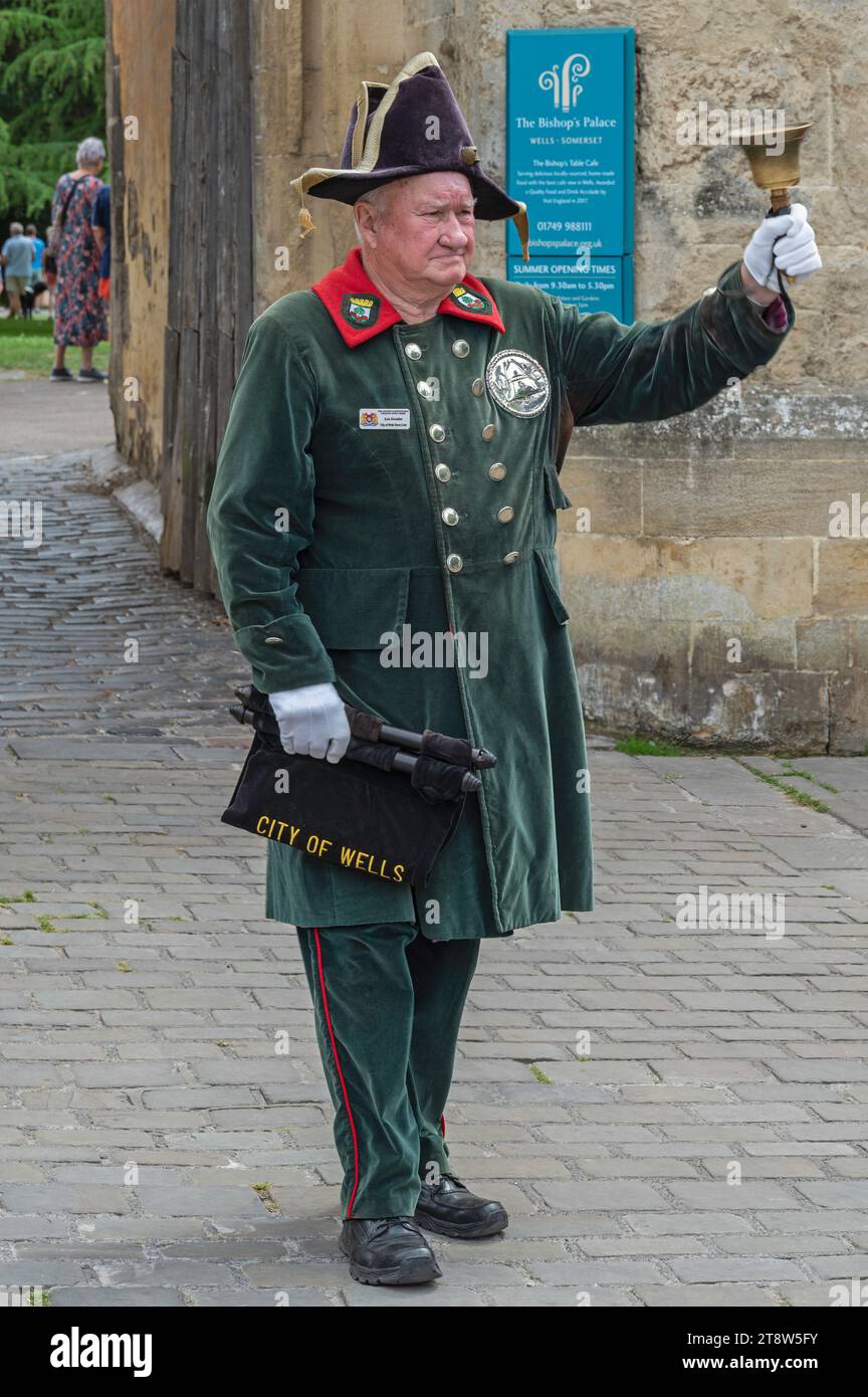 The Town Crier ringing his bell and making a proclamation in the Market ...