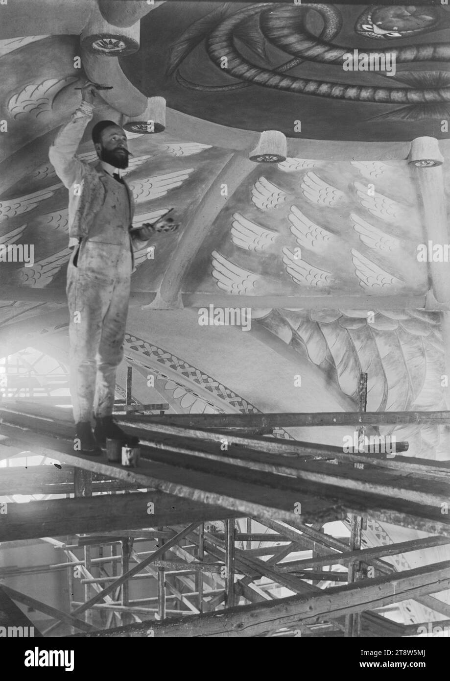 Painting in ceiling church Black and White Stock Photos & Images - Alamy