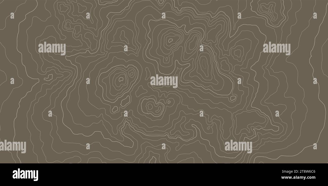 Retro contour map background. Land topography map vector design. Retro ...
