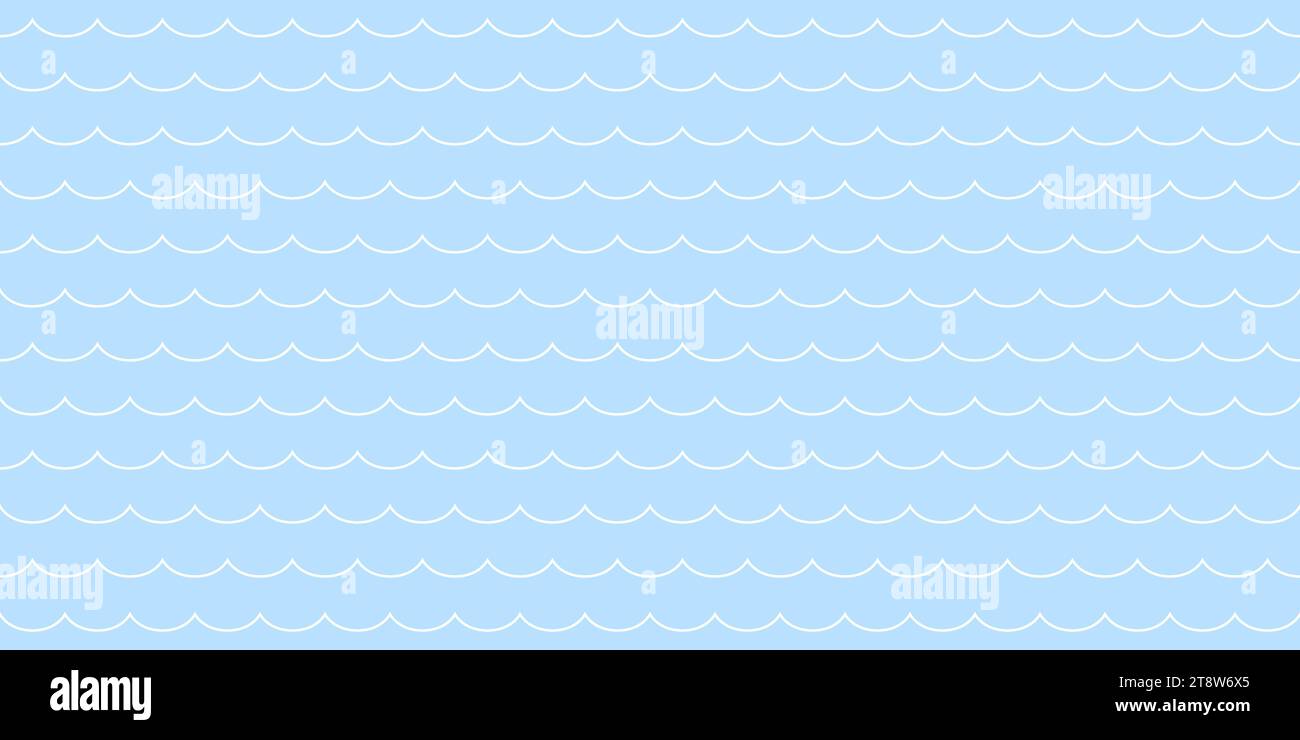 Sea waves background. Seamless sea water simple line art texture ...