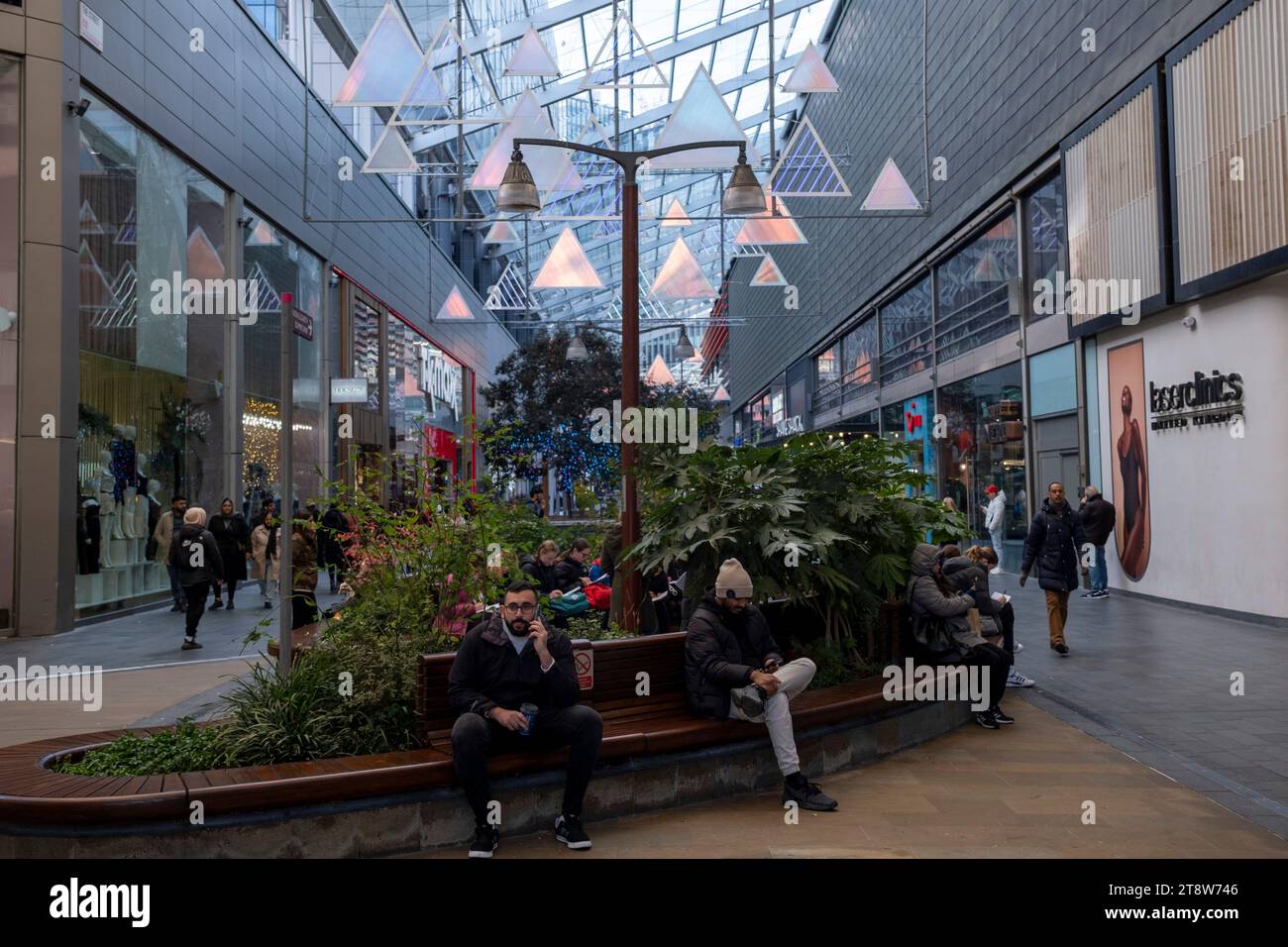 Scene outside Westfield Stratford City Shopping Centre on 17th November ...
