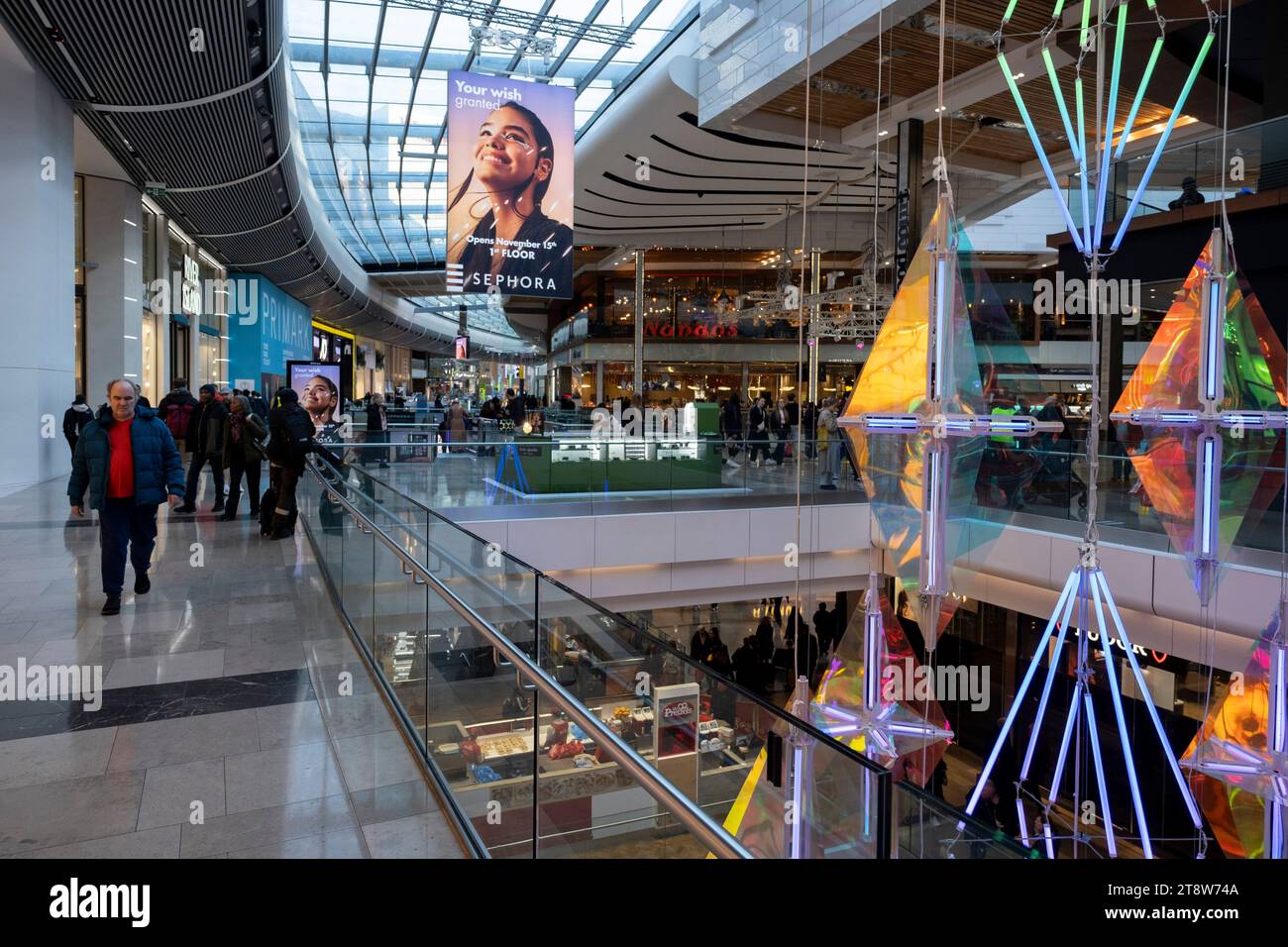 Scene inside Westfield Stratford City Shopping Centre on 17th November ...