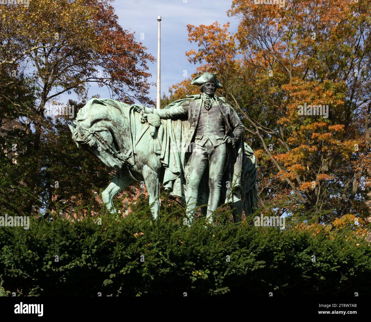 Newark, NJ – US – Nov 12, 2023 George Washington, an outdoor equestrian ...