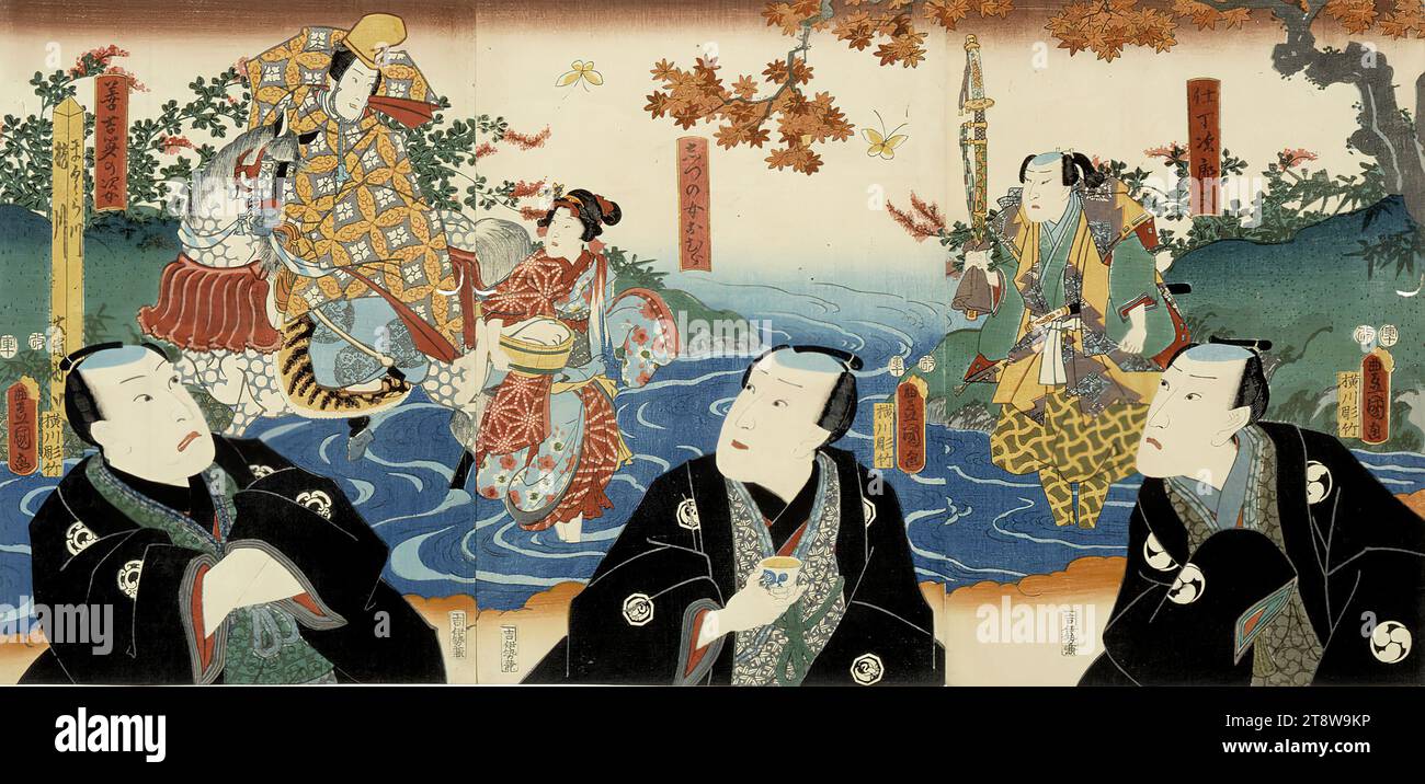 Kunisada, 1786, Edo nyk. Tokyo, Japan, 1864, The late actors Ichikawa ...