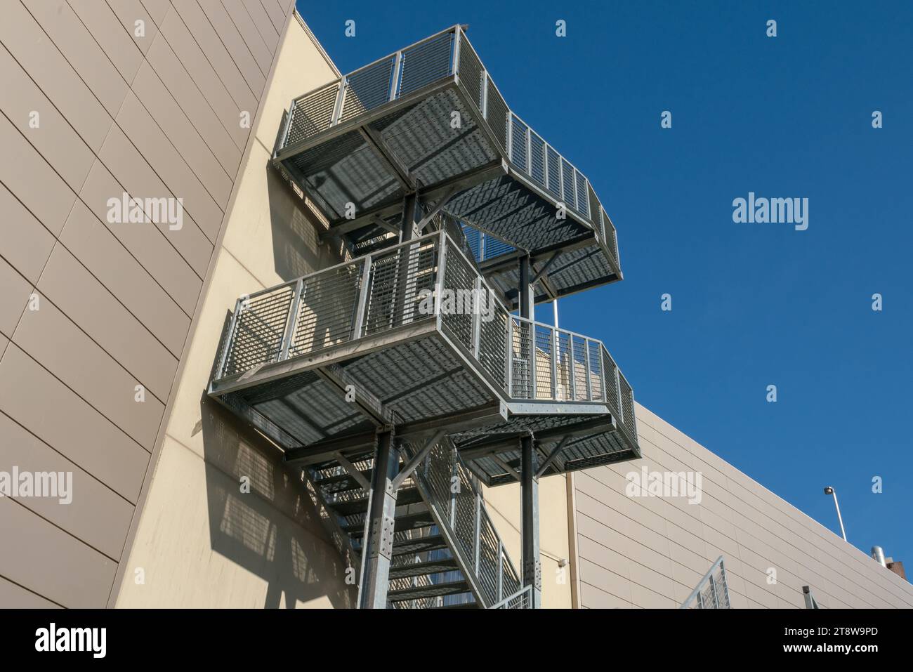 fire escape staircase, pedestrian passage for emergency exit ...