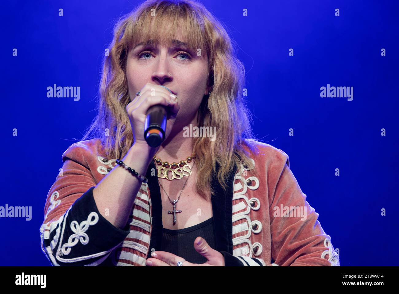 Paris, France. 20th Nov, 2023. Dvie performs on the Alhambra stage ...