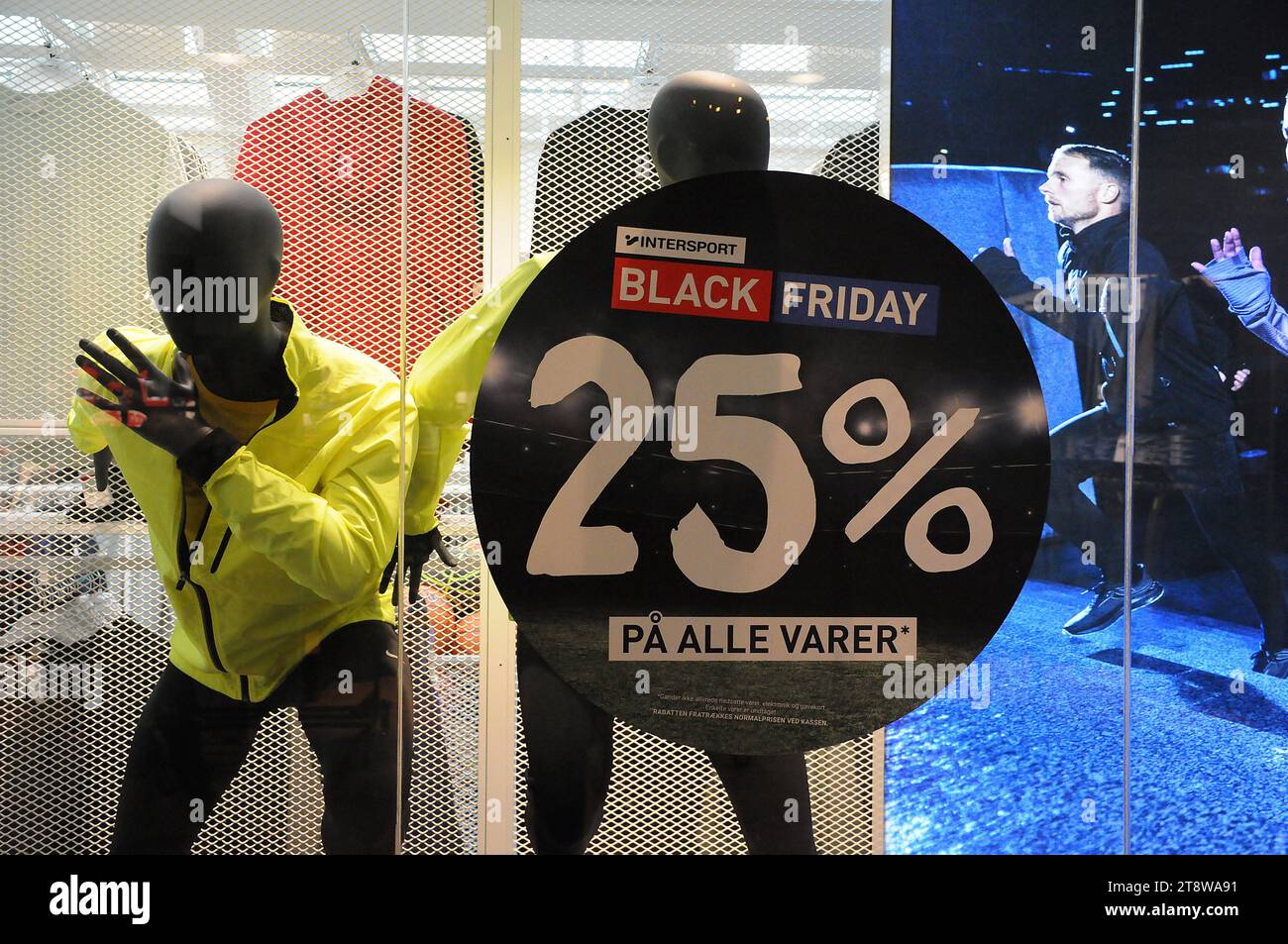 Copenhagen, Denmark /21 November 2023/Black week and friday sale sign ...