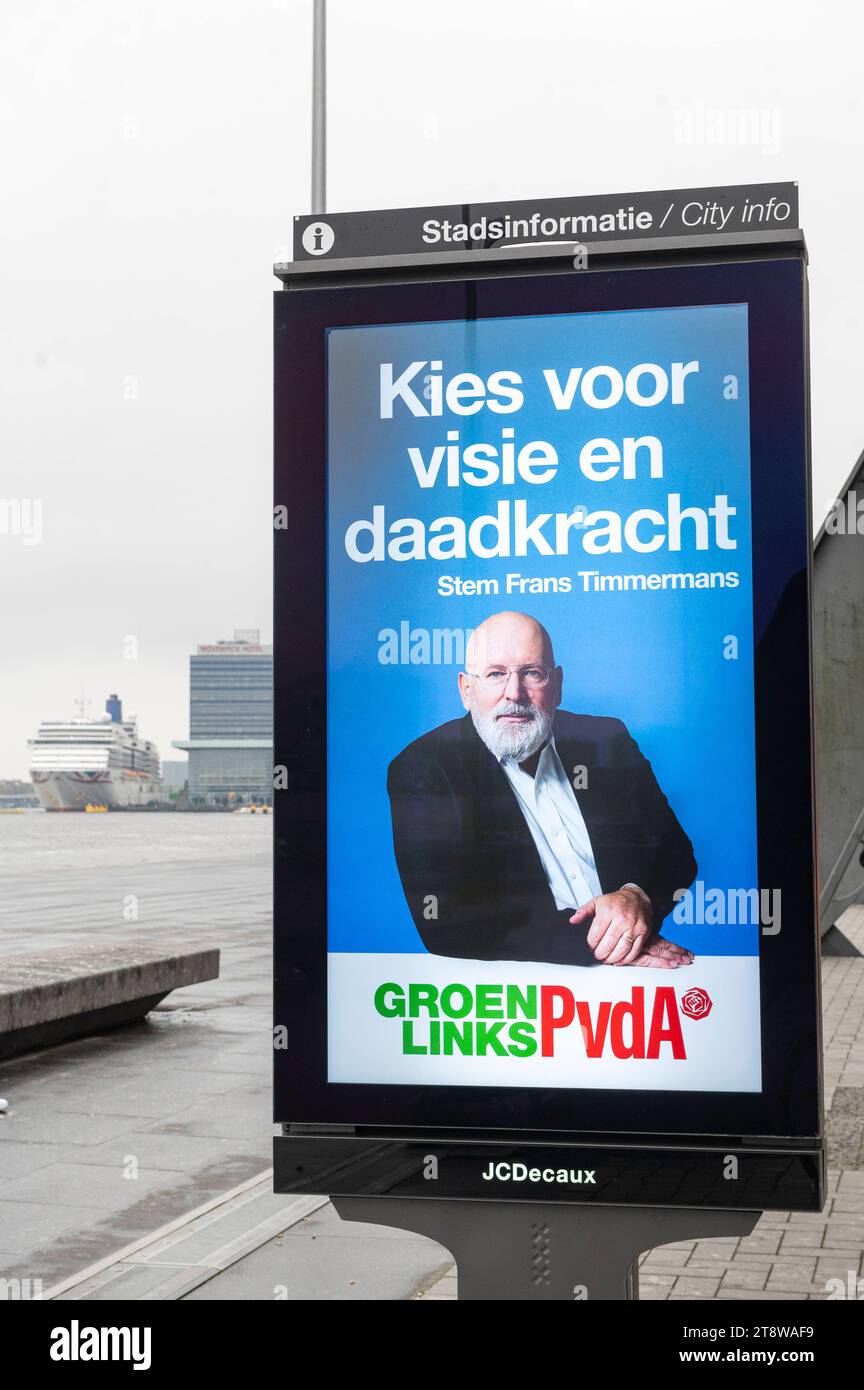 Amsterdam The, Netherlands. 21st Nov, 2023. In the run up to the Dutch ...