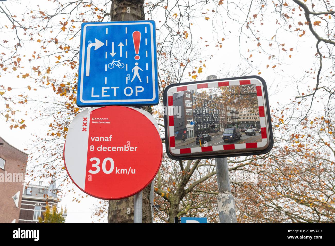 Amsterdam The, Netherlands. 21st Nov, 2023. Sign in the centre of ...