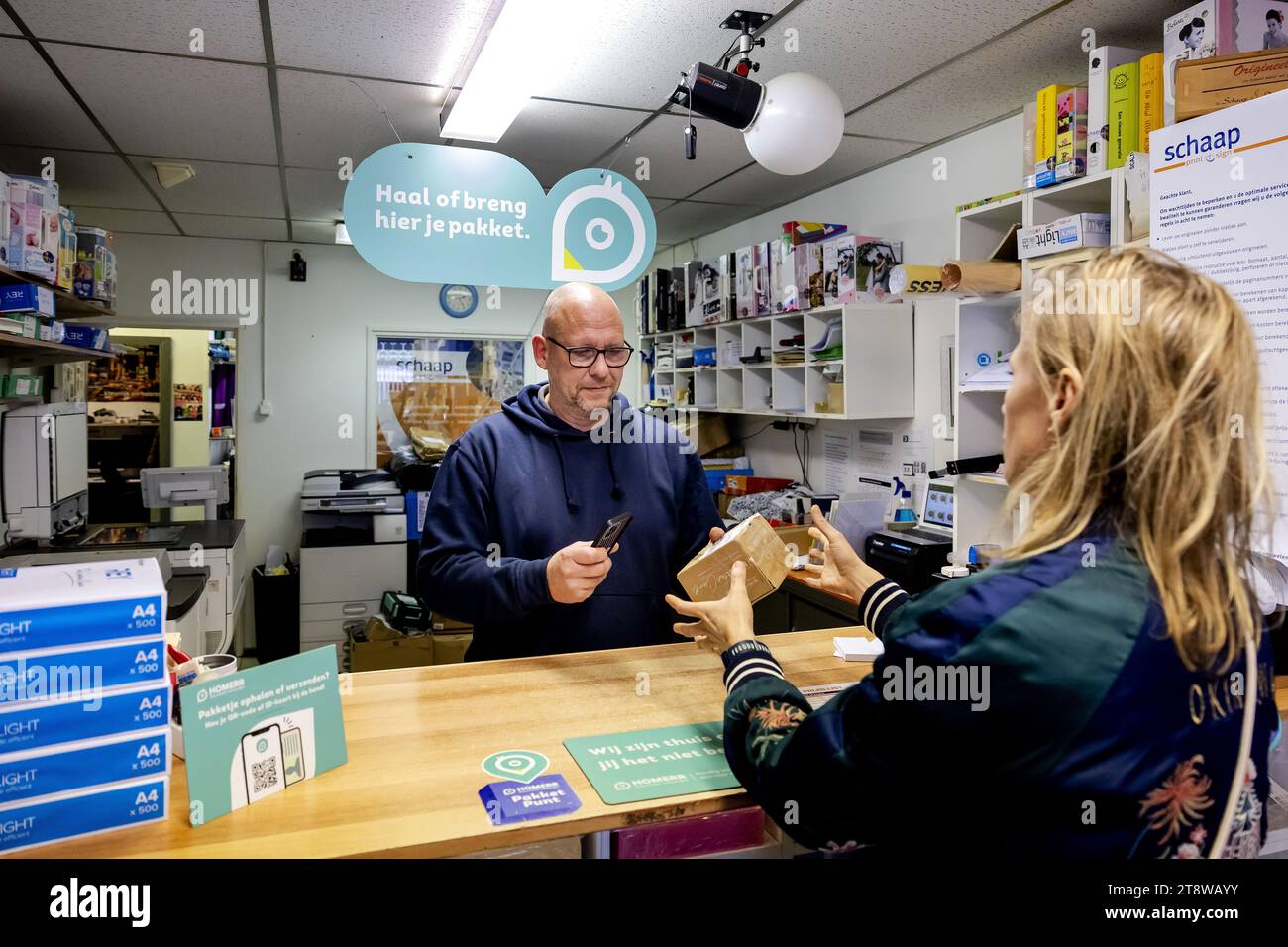 ILLUSTRATIVE - A service point of the Homerr delivery service. ANP ...