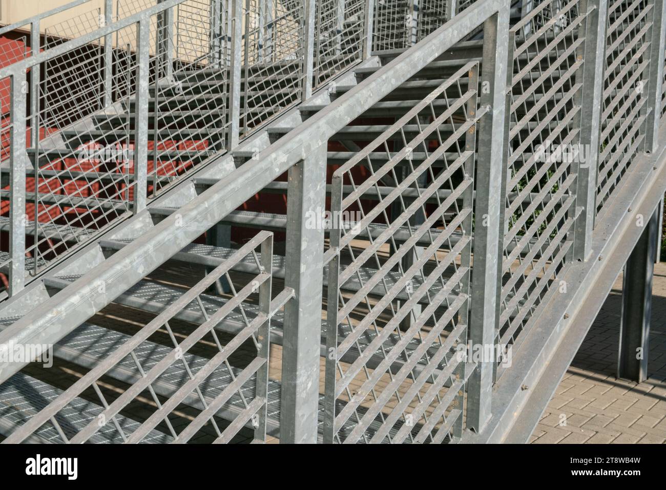 fire escape staircase, pedestrian passage for emergency exit ...