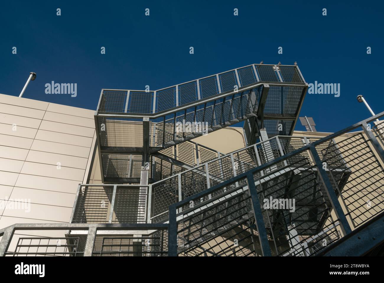 fire escape staircase, pedestrian passage for emergency exit ...