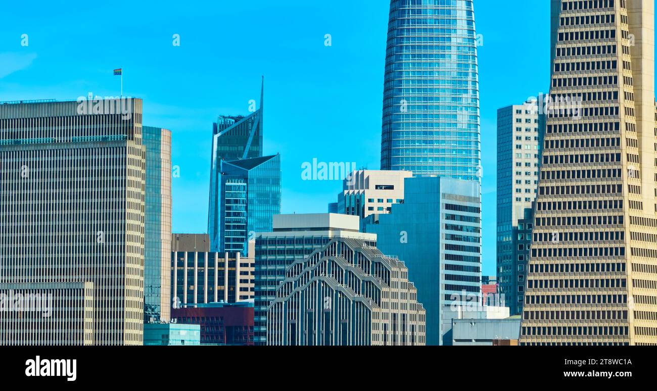 San Francisco skyscraper buildings partial view Transamerica Pyramid ...