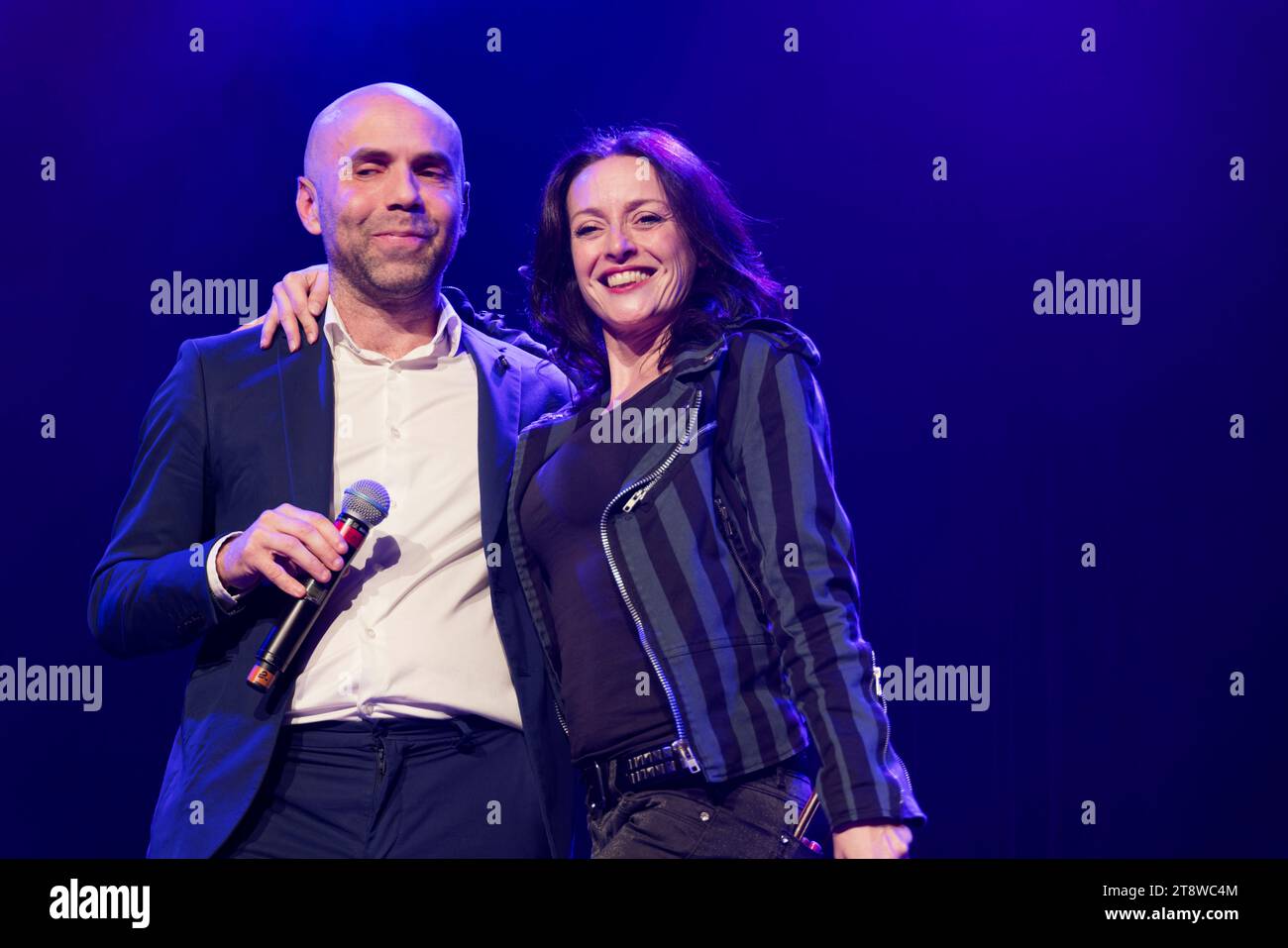 Paris, France. 20th Nov, 2023. Yann Jamet and singer Patia perform on ...