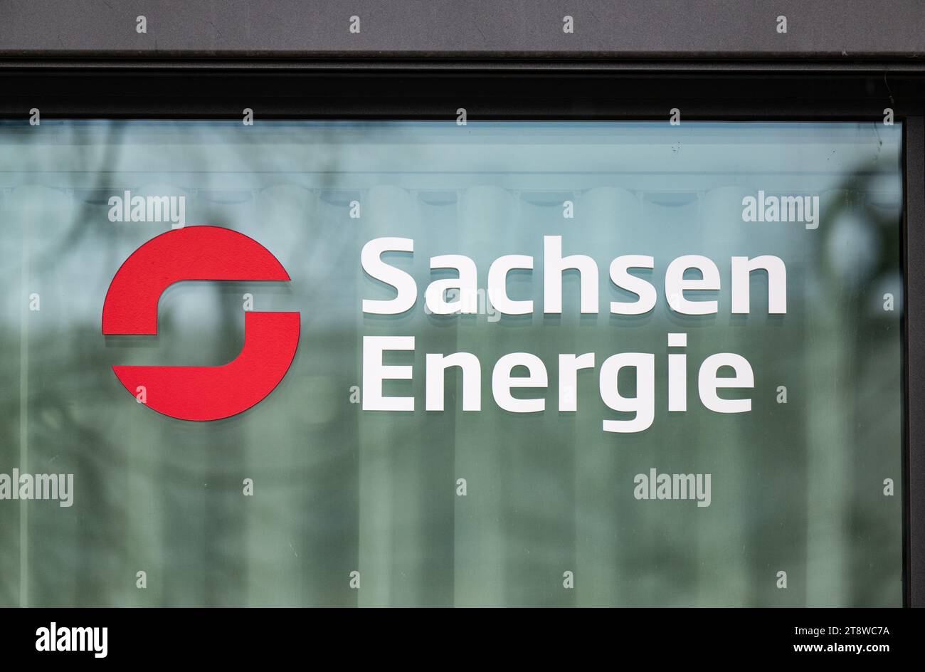 Dresden, Germany. 20th Nov, 2023. The Sachsen Energie logo and ...