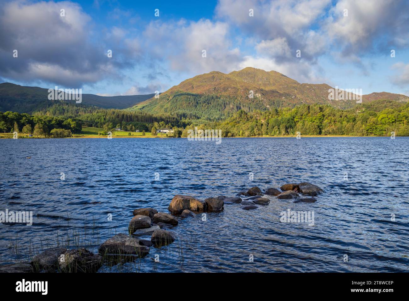 Loch Achray and Ben Venue in the Trossachs, Stirling, Scotland Stock ...