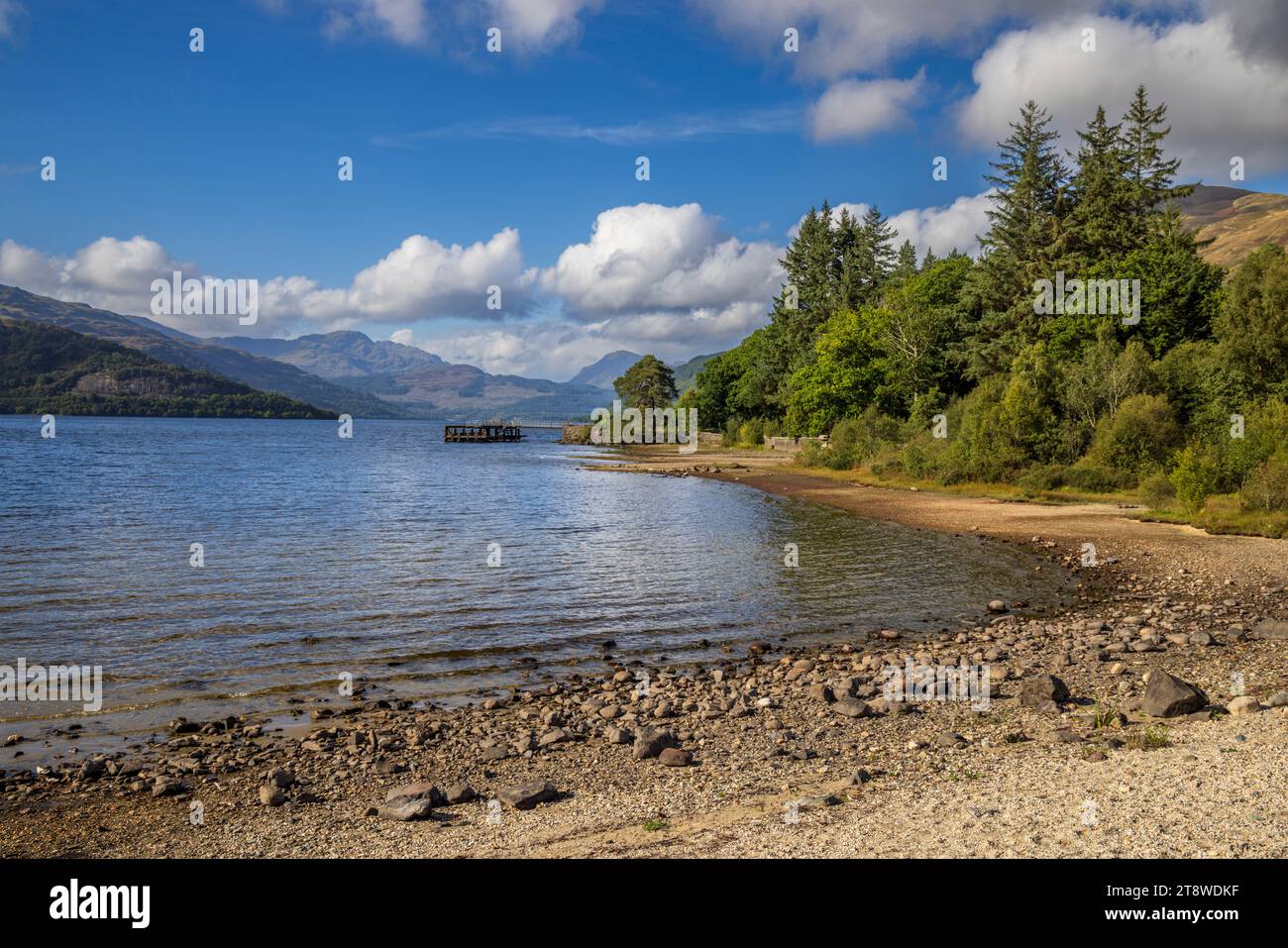 North across Loch Lomond at Rowardennan, Stirlingshire, Scotland Stock ...