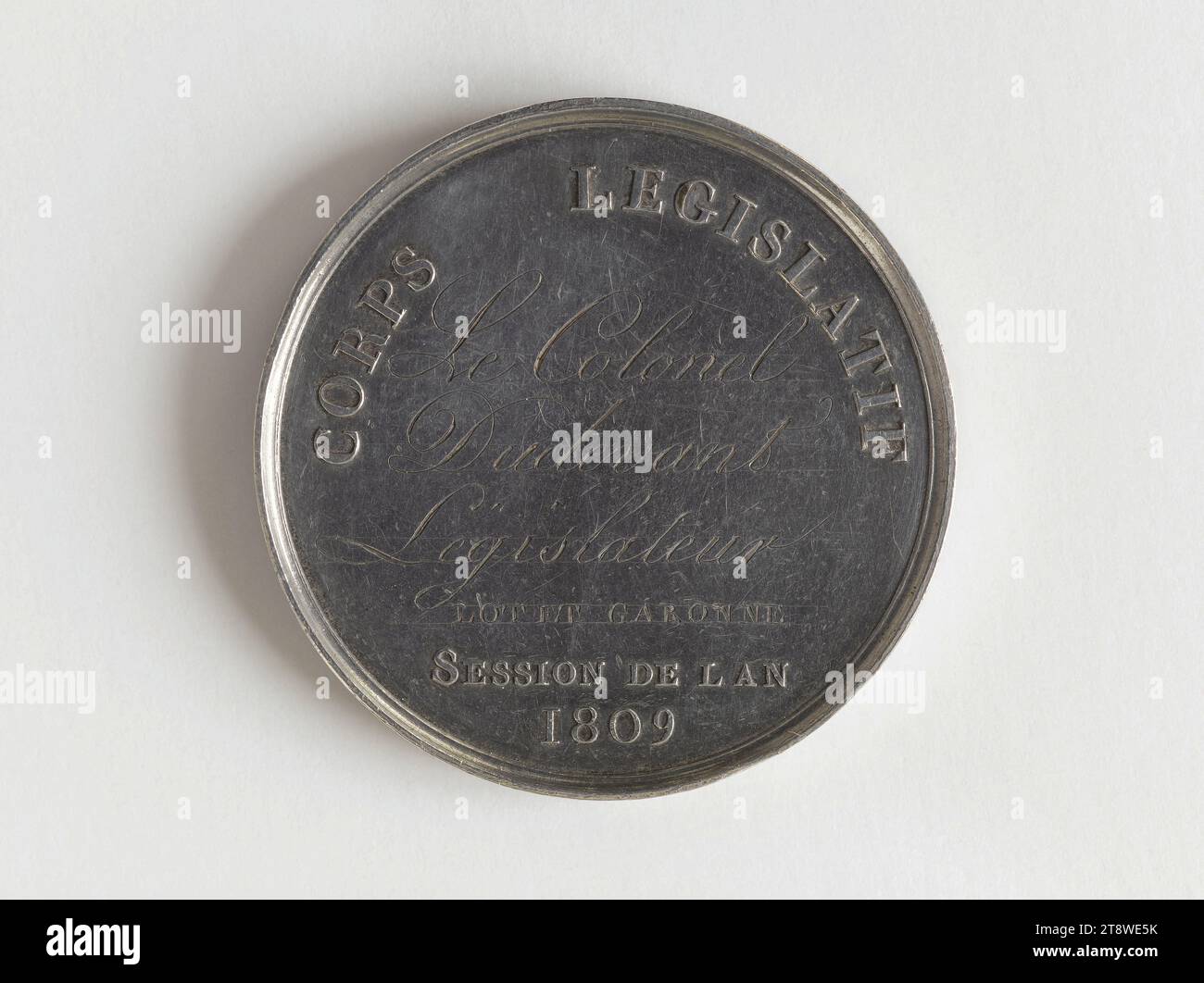 Medal of deputy to the Legislative Body for 1809 having belonged to the ...