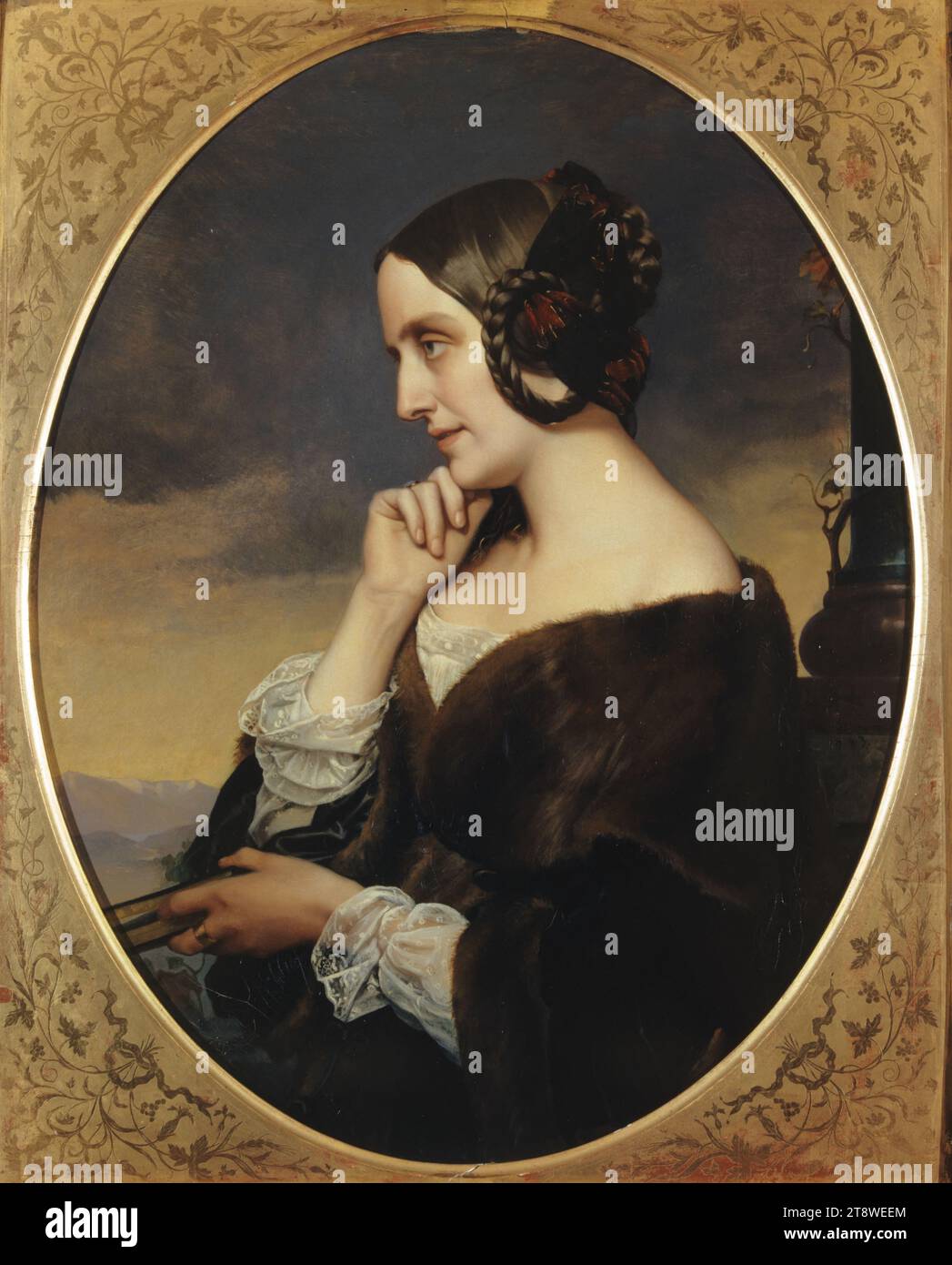 Portrait of Marie de Flavigny, Countess d'Agoult (1805-1876), writer ...