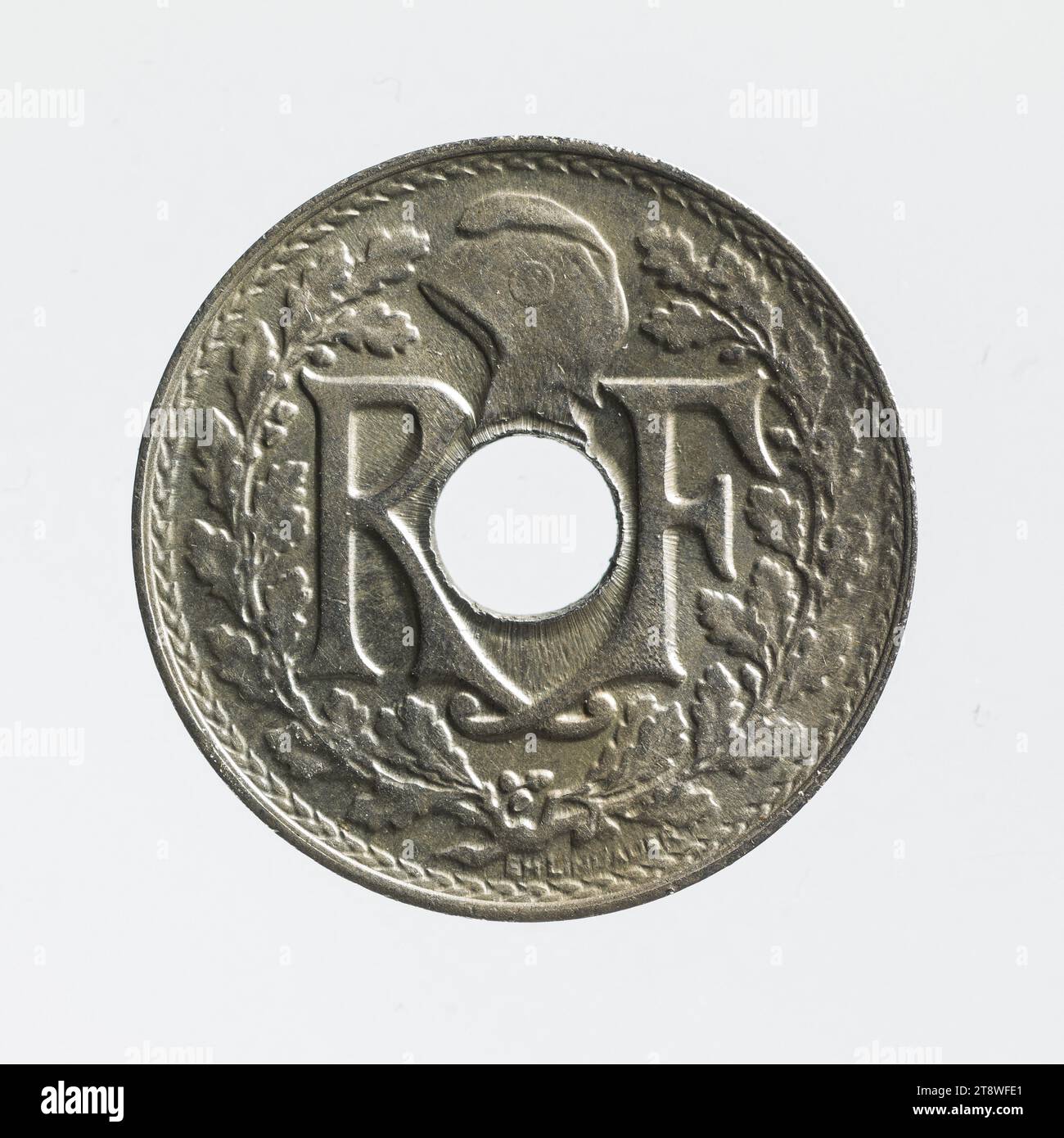 Bronze nickel coin of the Third Republic, 1920, Lindauer, Edmond-Emile ...