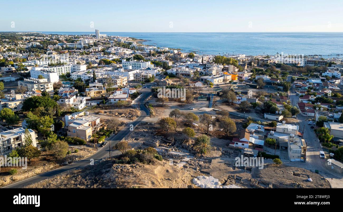 Aerial view of Kato Paphos tourist area, Paphos, Cyprus Stock Photo - Alamy