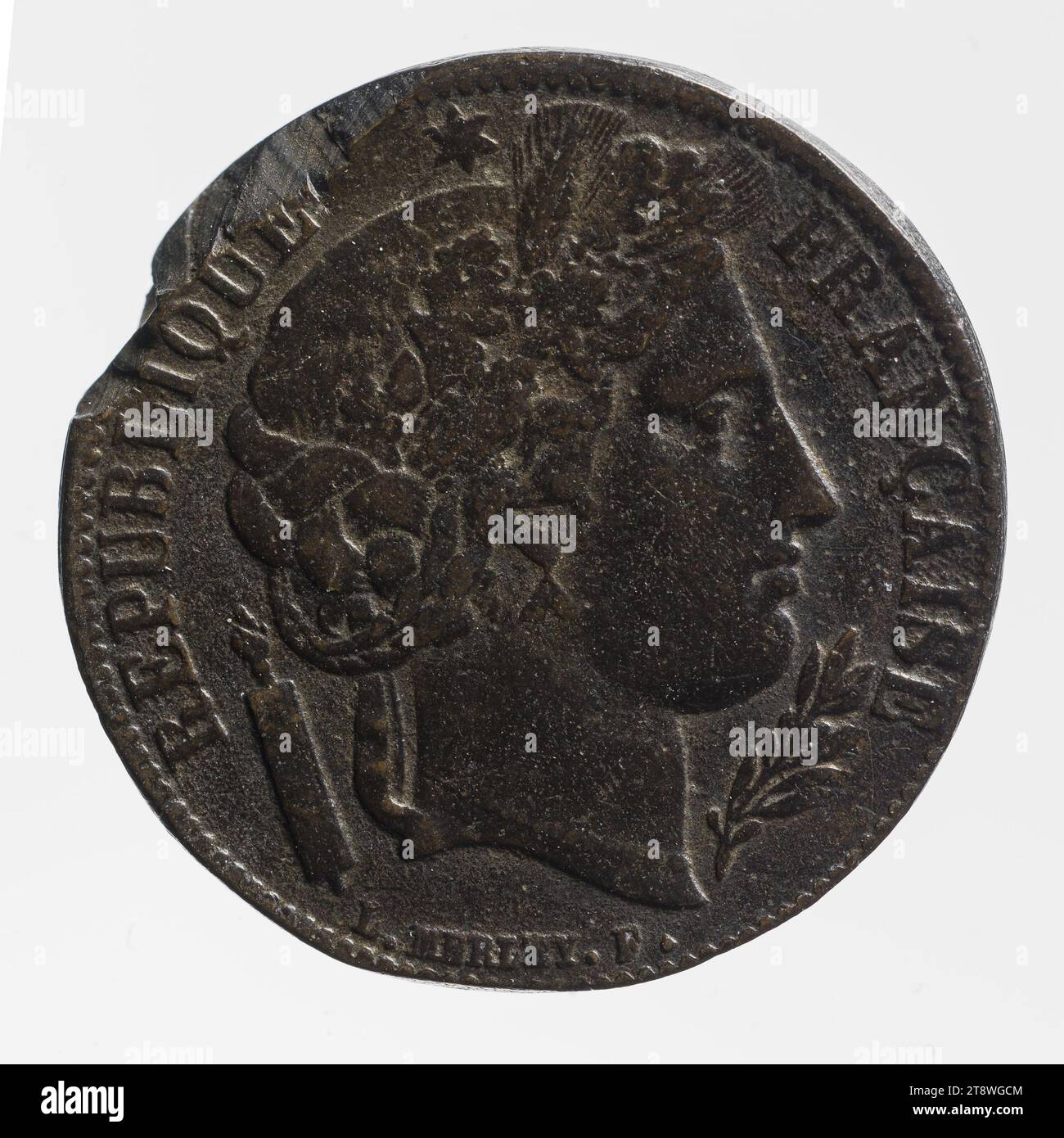 Essai pour la piece de 20 de la seconde republique hi-res stock ...