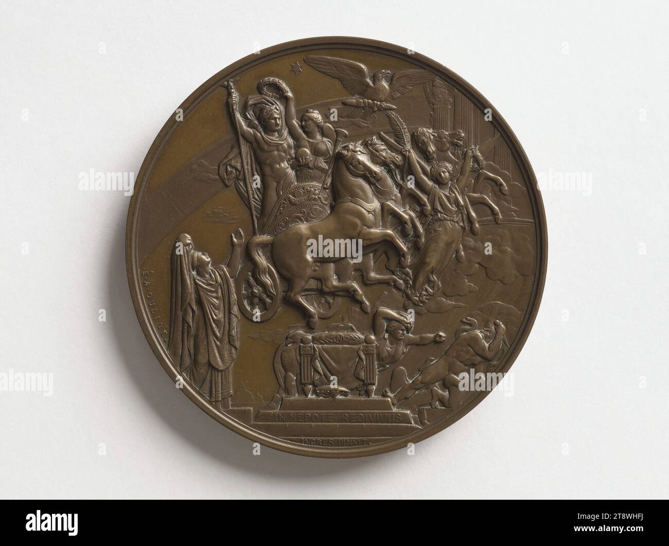 Apotheosis of Napoleon I after the painting by Ingres for the City Hall ...