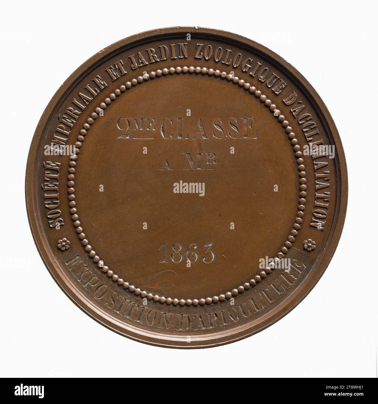 Medal of 2nd class awarded during the exhibition of apiculture ...