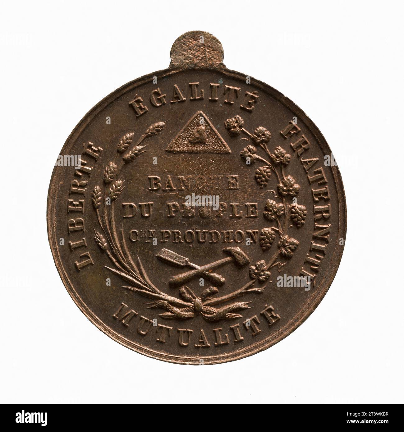 Tribute to Pierre-Joseph Proudhon (1809-1865), 1848, Richard, Medal ...