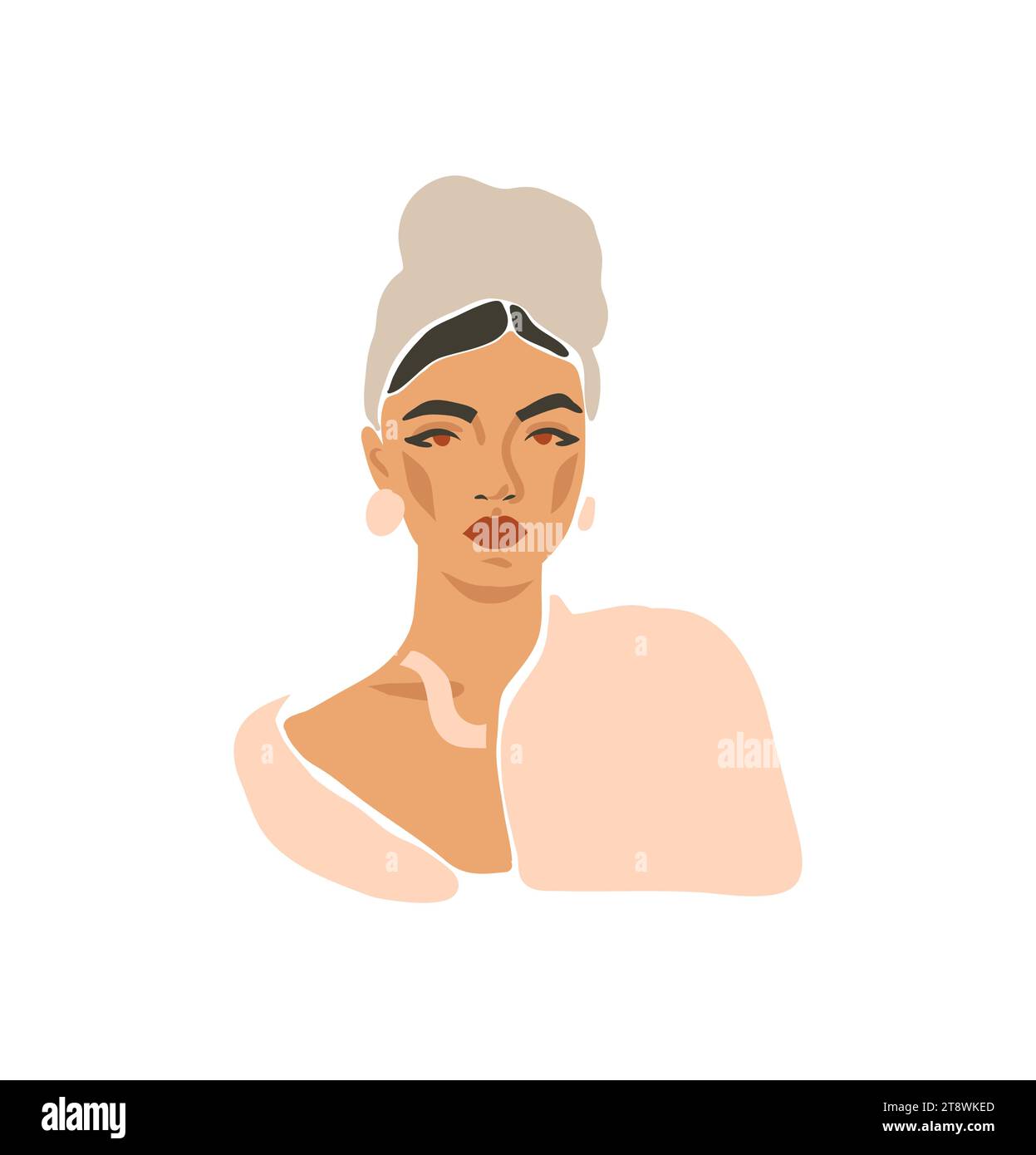 Hand Drawn Vector Abstract Stock Flat Graphic Contemporary Line Artaesthetic Fashion