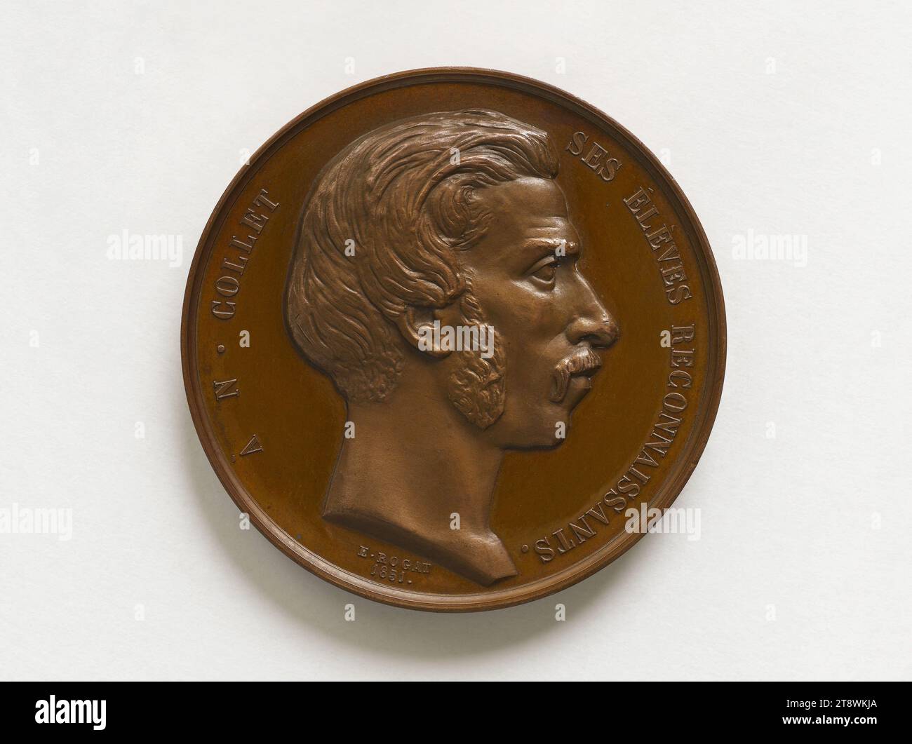 N. Collet, 1851, Rogat, Emile, Engraver in medals, Array, Numismatic ...