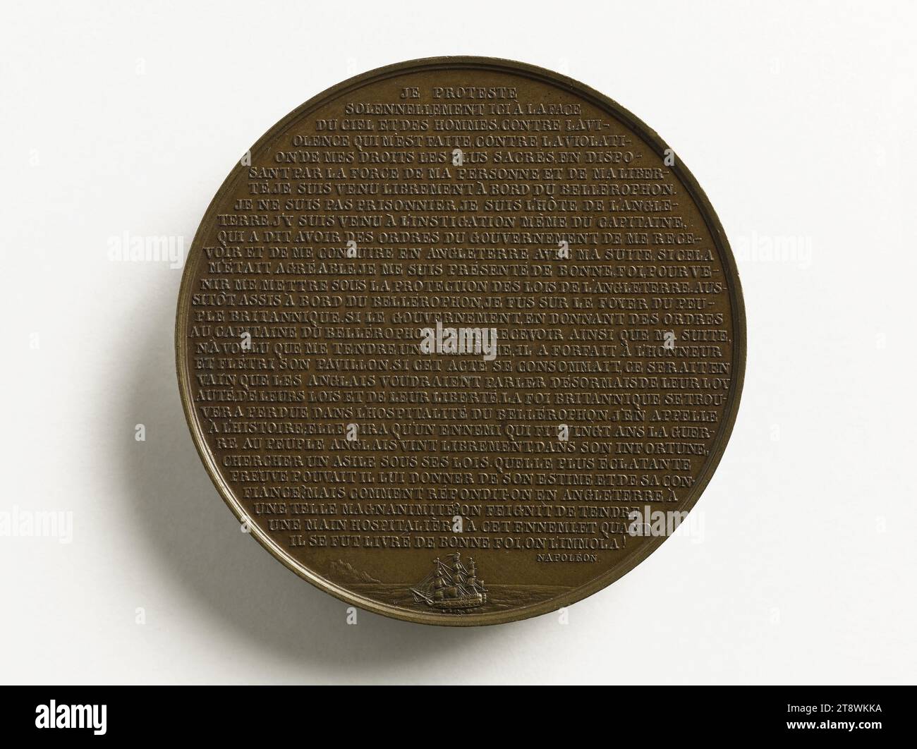 Napoleon Bonaparte (1769-1821), 1815, Rogat, Emile, Engraver in medals ...