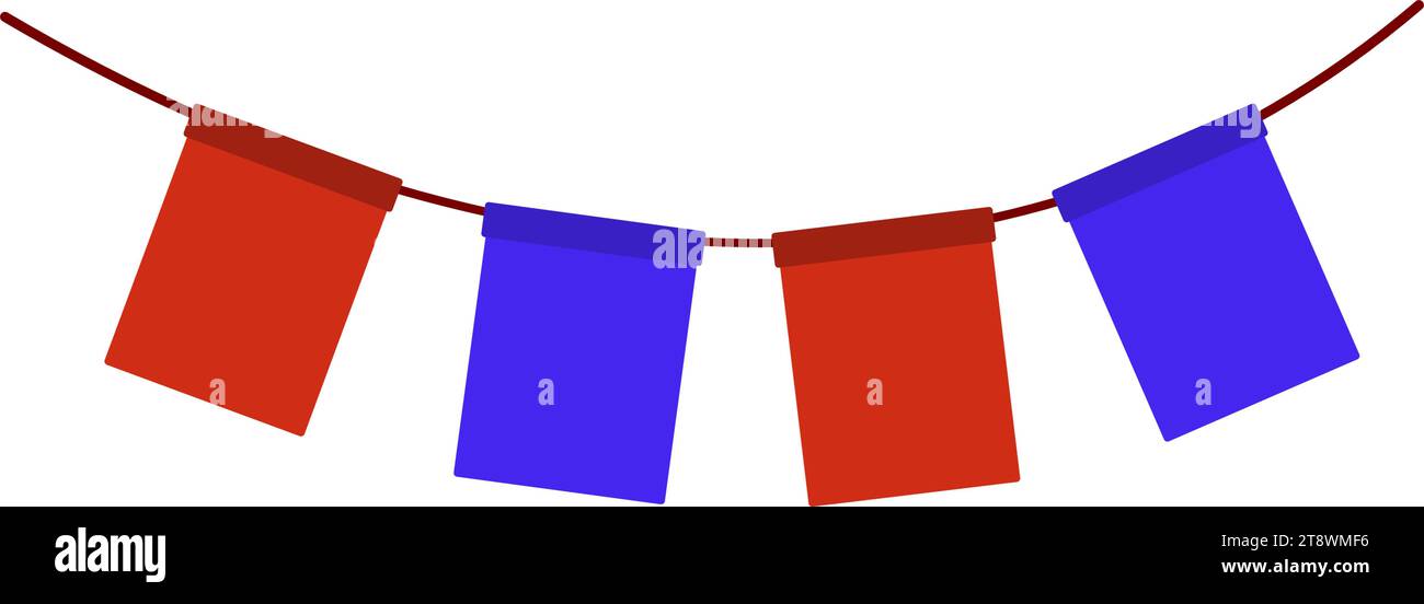 Flags garland element. Vector illustration Stock Vector Image & Art - Alamy