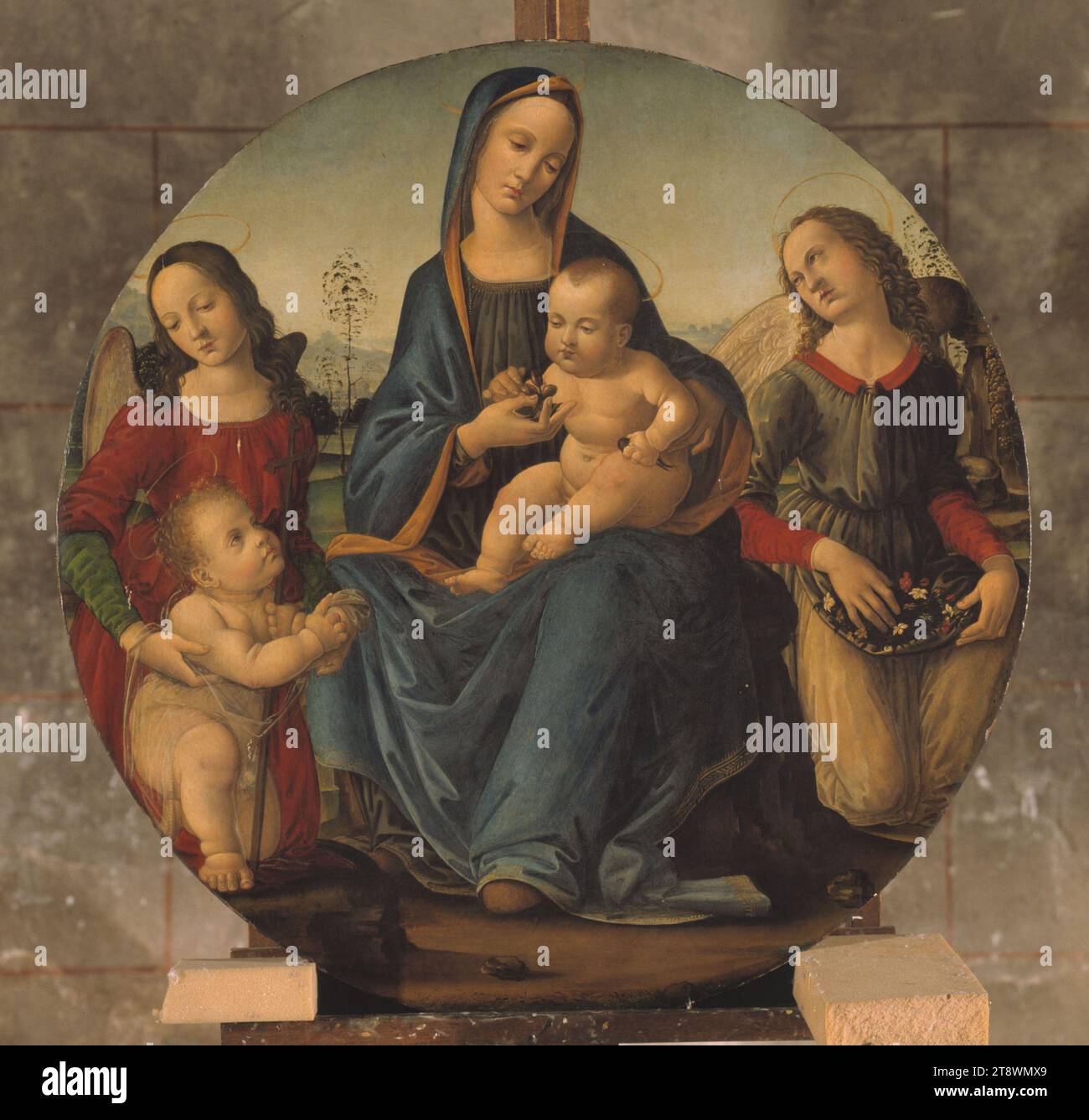 Virgin and Child with Saint John the Baptist and two angels, Tommaso ...