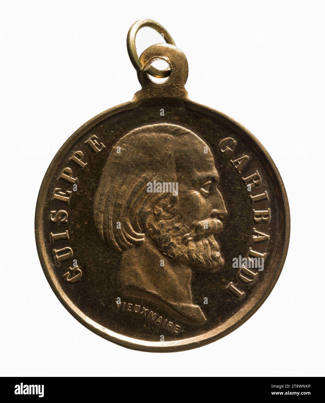 Guiseppe Garibaldi and General Uhrich, 19th century, Vieuxmaire, Medal ...