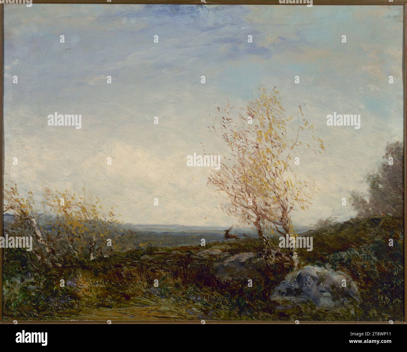 Deer in the forest of Fontainebleau, Ziem, Félix, Painter, Between 1875 ...